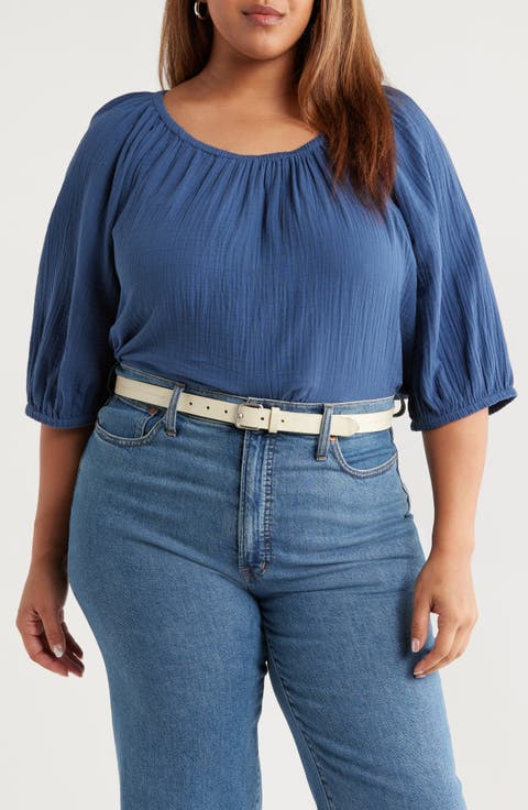 Blue Plus-Size Tops for Women | Nordstrom