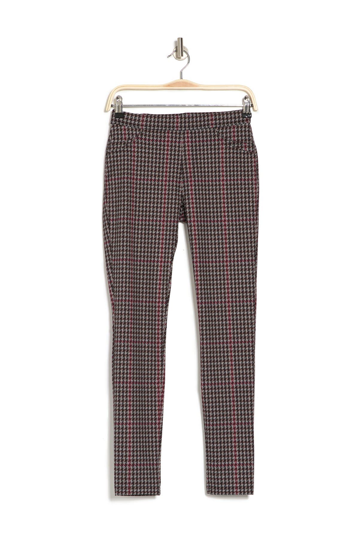 Sanctuary Houndstooth Slim Crop Ponte Knit Pants | Nordstromrack