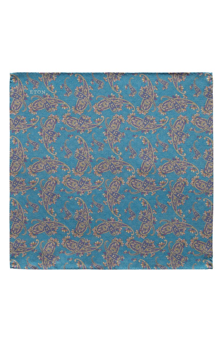 Eton Paisley Print Silk Pocket Square | Nordstromrack