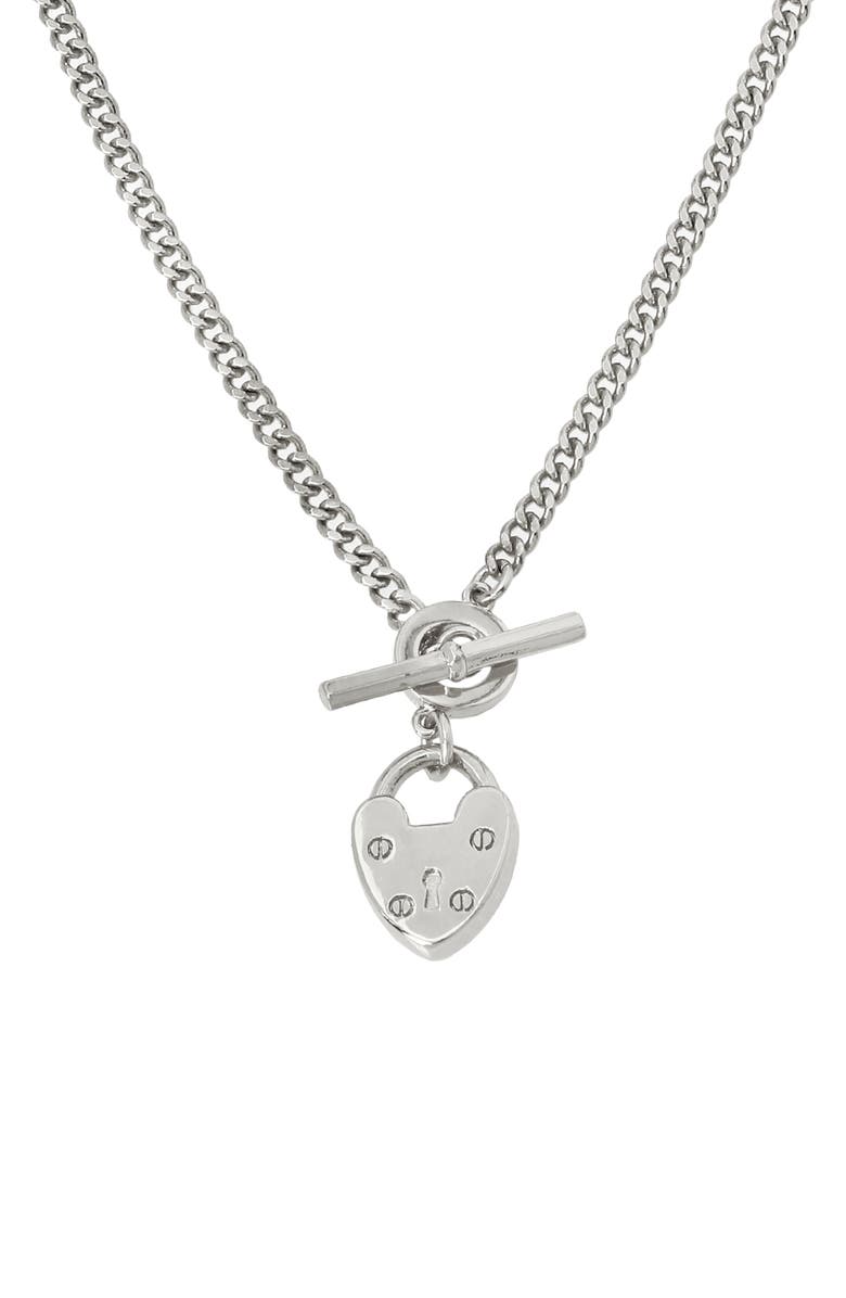 AllSaints Heart Lock Toggle Necklace | Nordstromrack