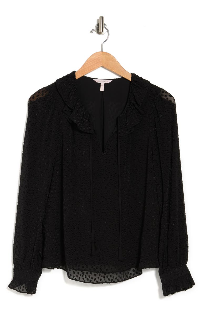 Rebecca Taylor Long Sleeve Cheetah Clip Top | Nordstromrack