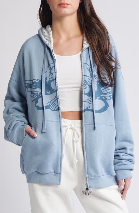 Women's Blue Zip-Up Hoodies | Nordstrom