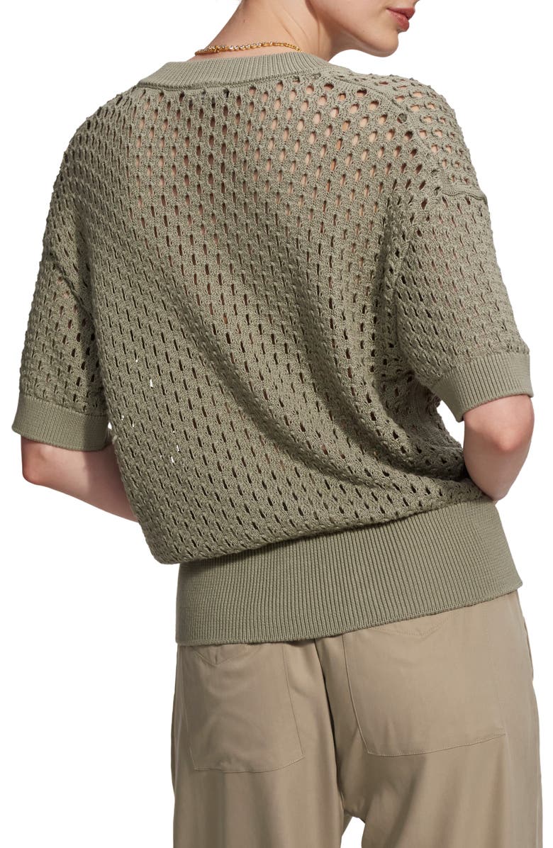 Varley Eaton Mesh Stitch Henley Sweater | Nordstromrack