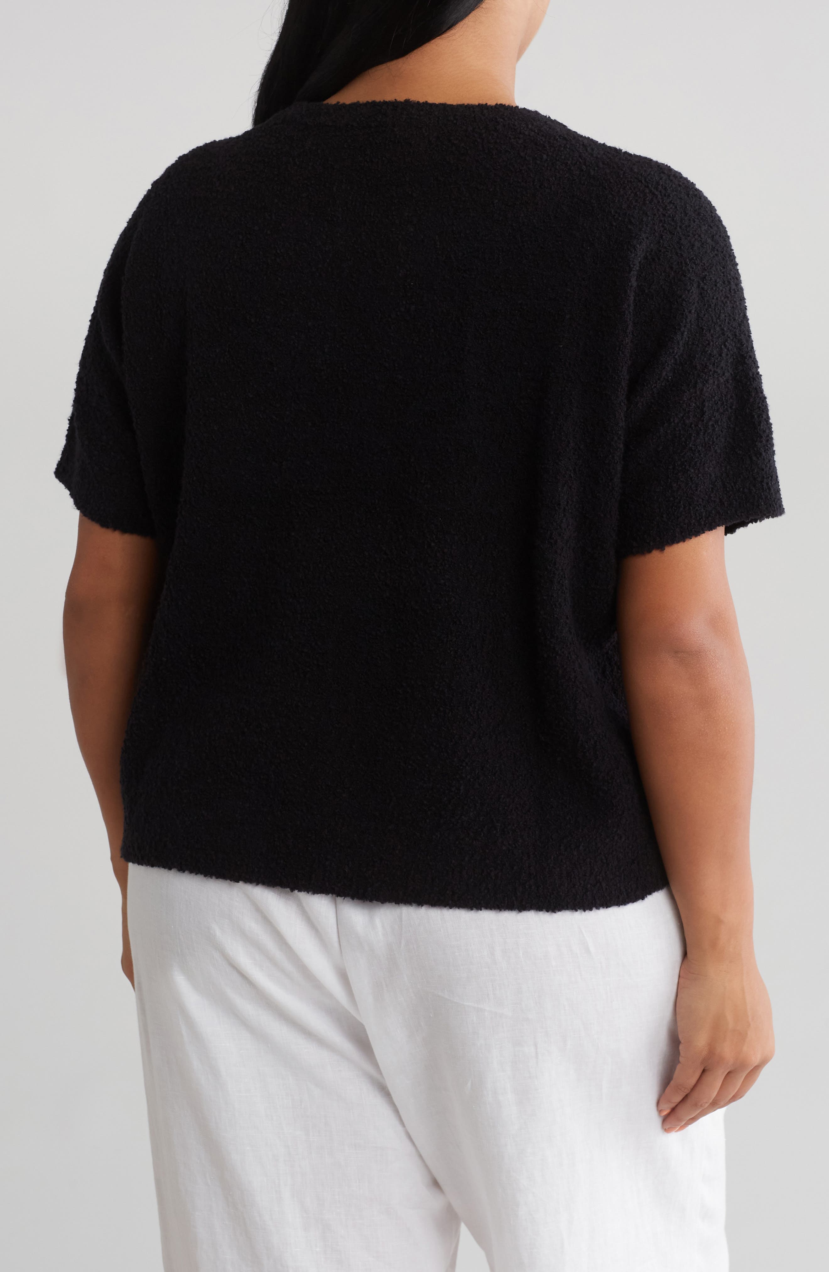 Eileen Fisher Boxy Organic Linen & Cotton Top | Nordstromrack