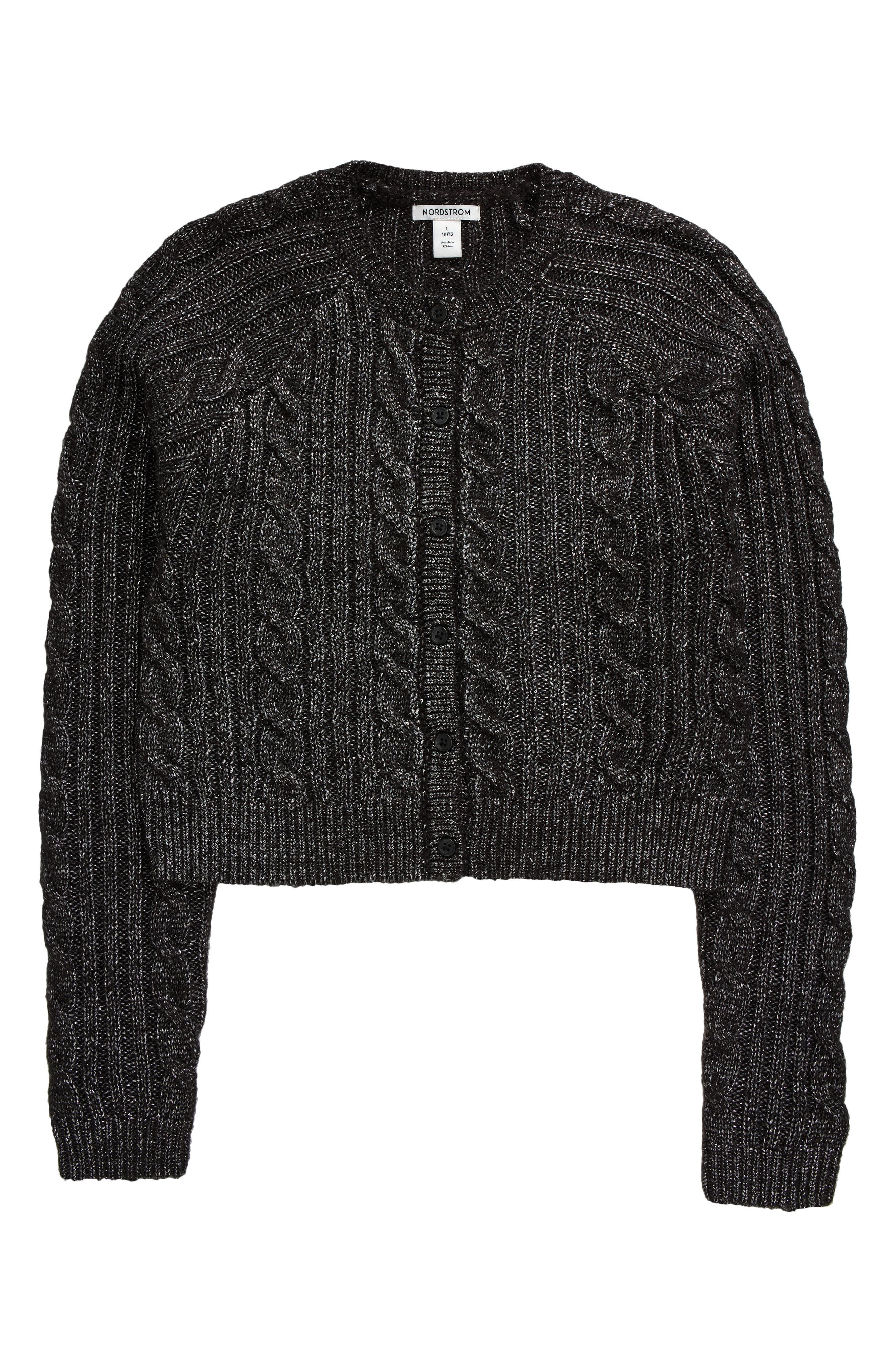 Nordstrom Kids' Sparkle Cable Cardigan | Nordstromrack
