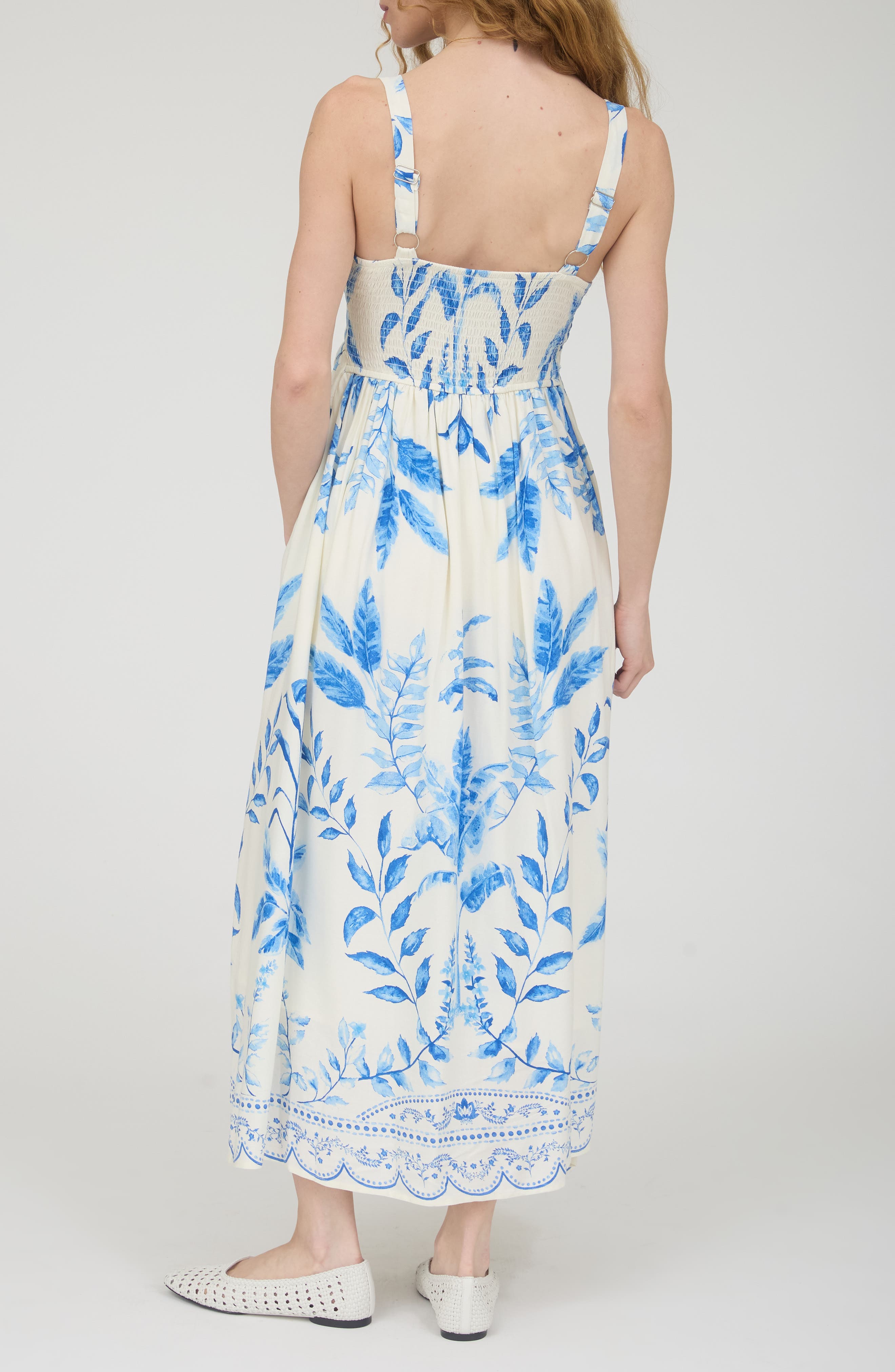 Scallop Trim Midi Dress (Women) | Nordstromrack