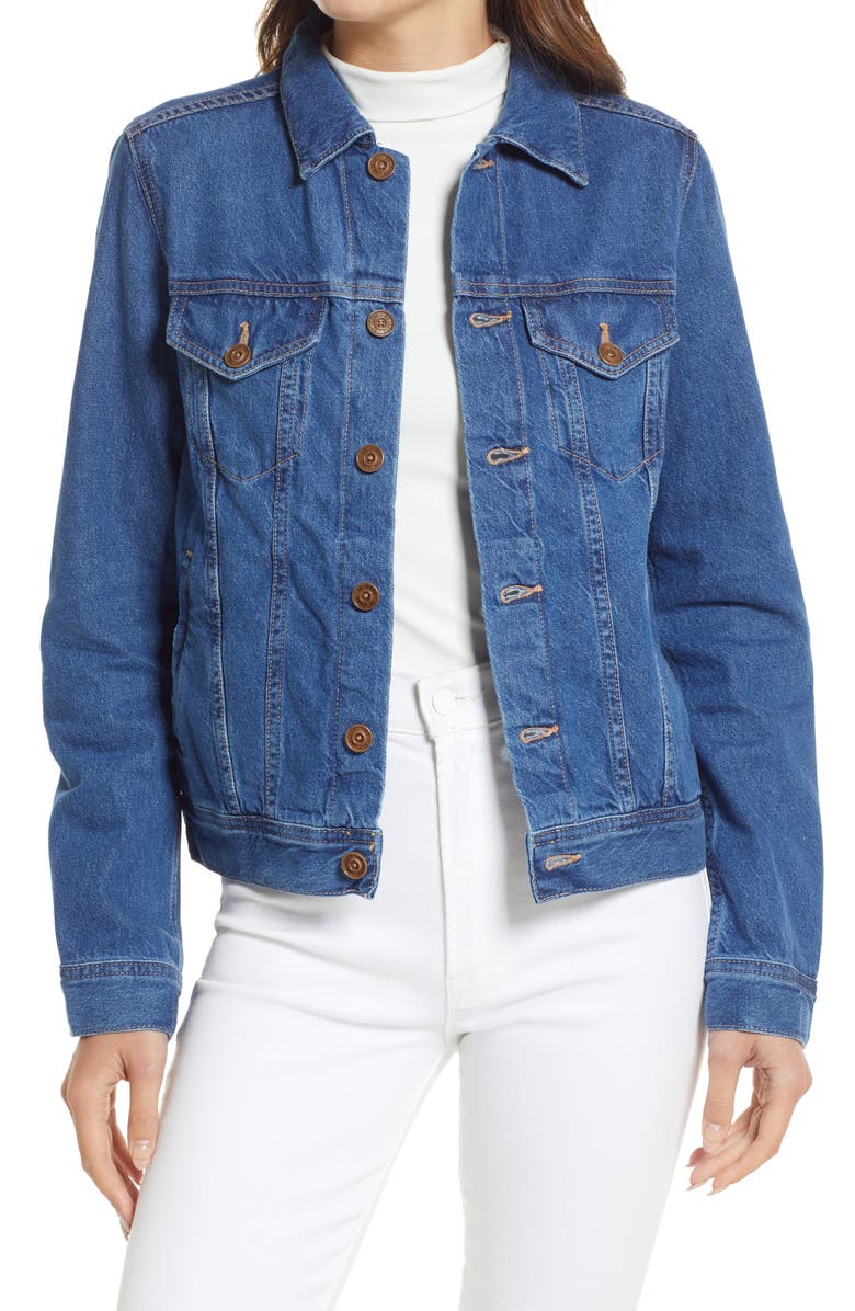 AG The Jean of Tomorrow Mya Organic Cotton Blend Denim Jacket ...