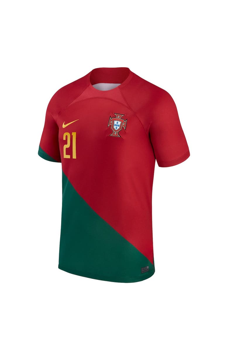 Nike Men's Nike Diogo Jota Red Portugal National Team 2022/23 Home Breathe Stadium Replica ...