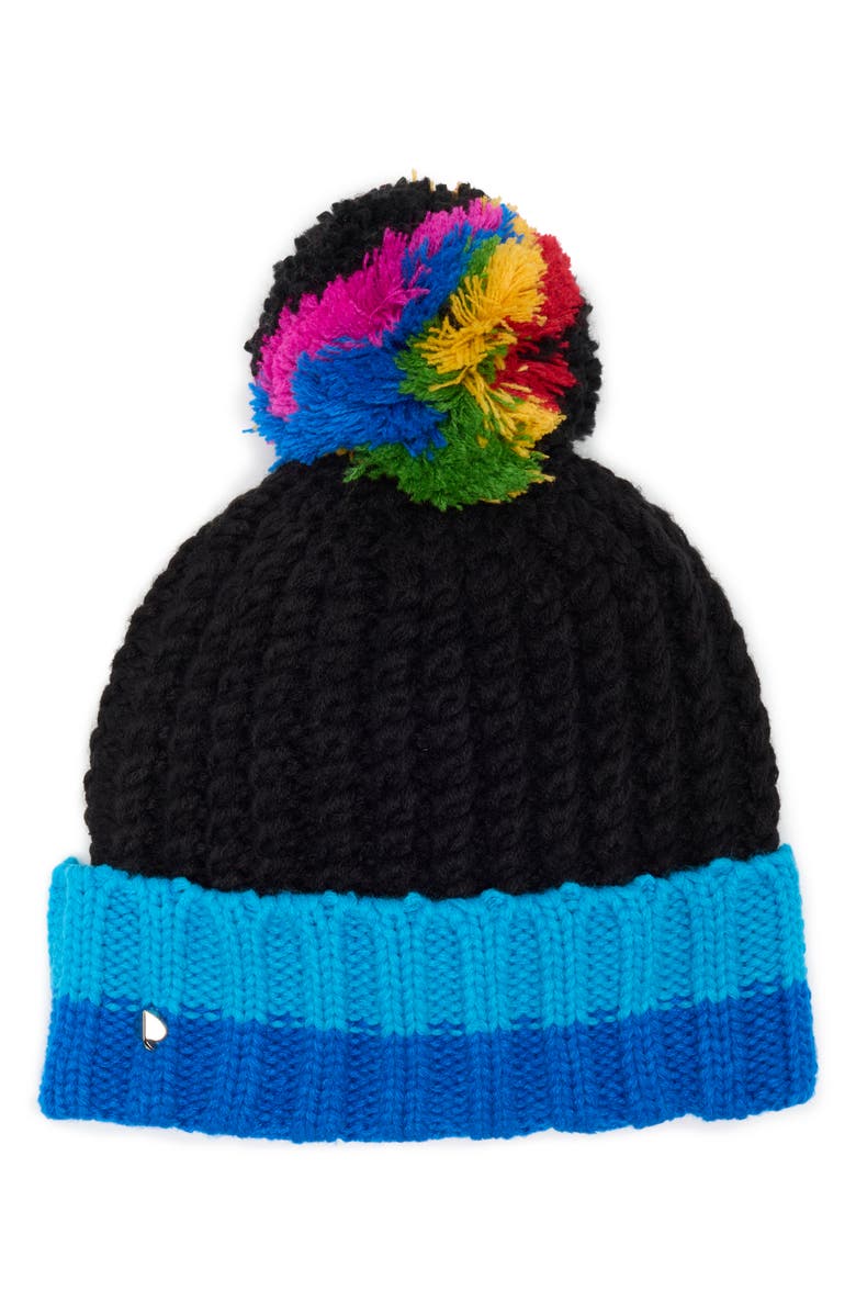 Kate Spade New York marble pompom cuffed beanie | Nordstromrack