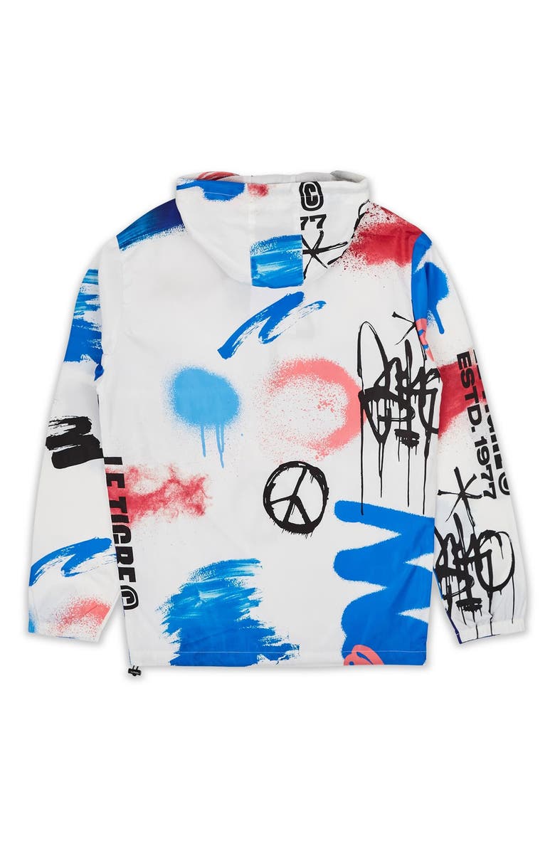 Le Tigre Stroke Graffiti Print Hooded Anorak Jacket | Nordstromrack