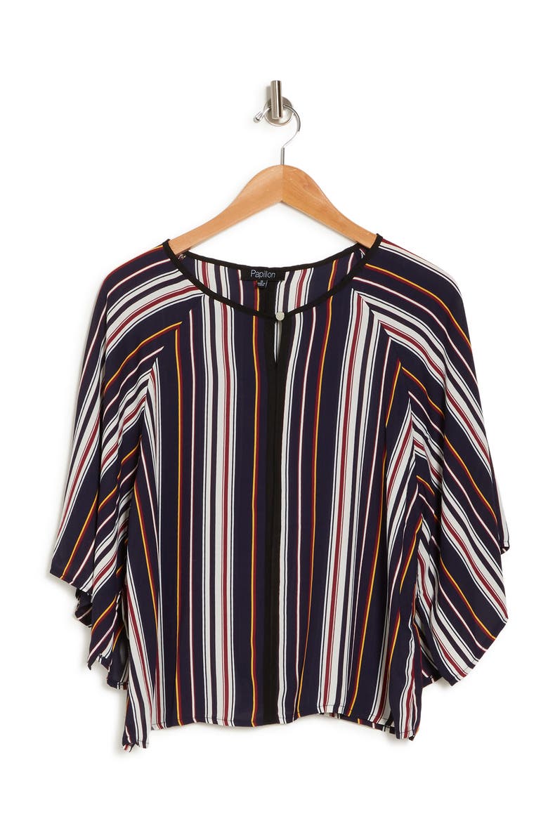 PAPILLON Striped Dolman Sleeve Blouse | Nordstromrack