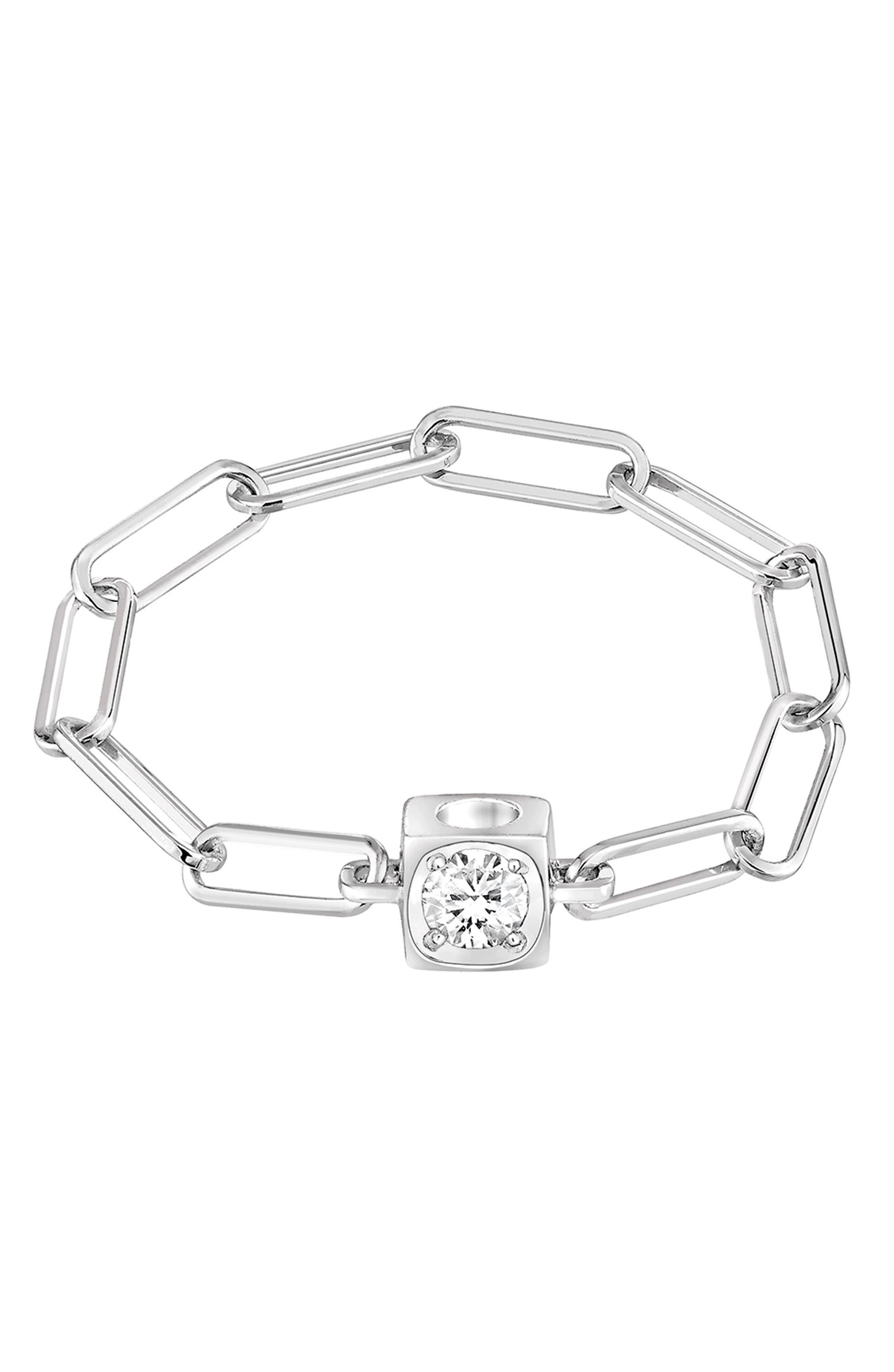 Dinh Van Le Cube Diamant 18K Gold Chain Ring | Nordstrom