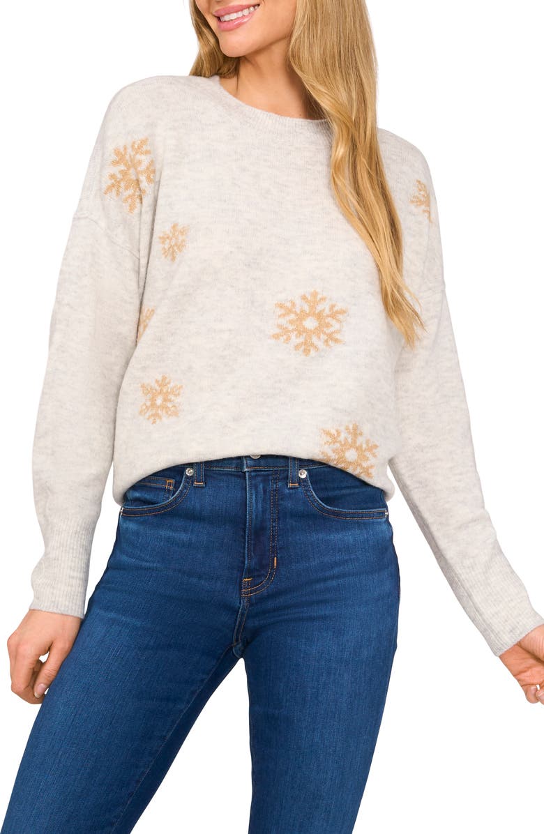 CeCe Falling Snow Cozy Sweater | Nordstromrack