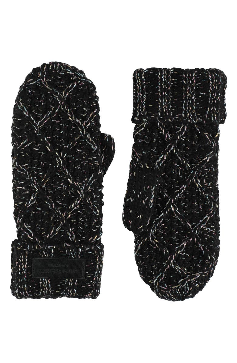 Kurt Geiger London Metallic Cable Stitch Mittens | Nordstromrack