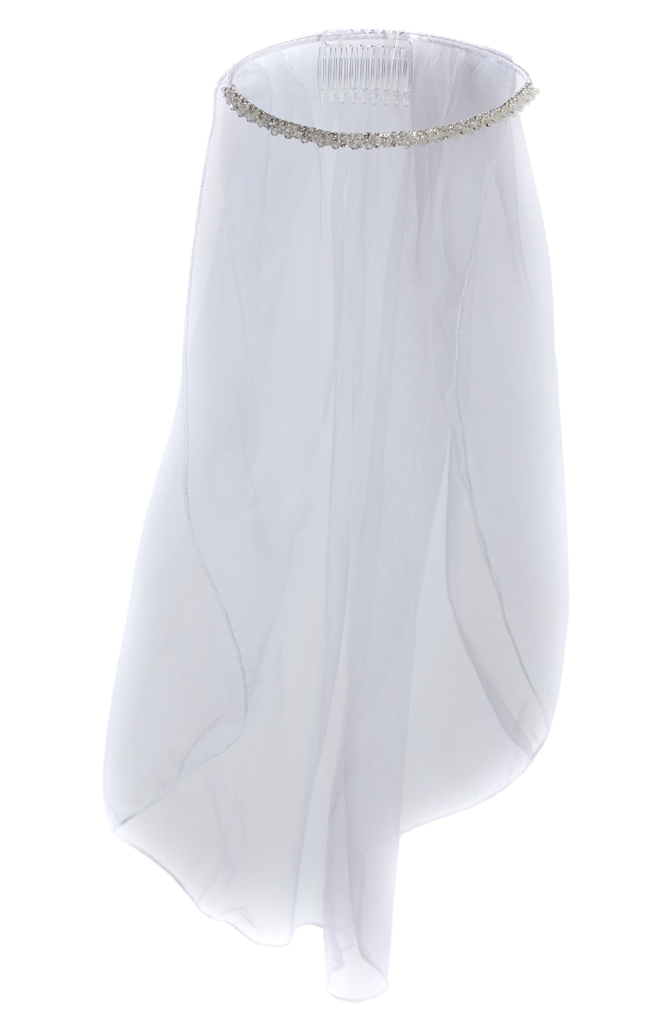 Lauren Marie First Communion Embellished Headband & Veil | Nordstrom