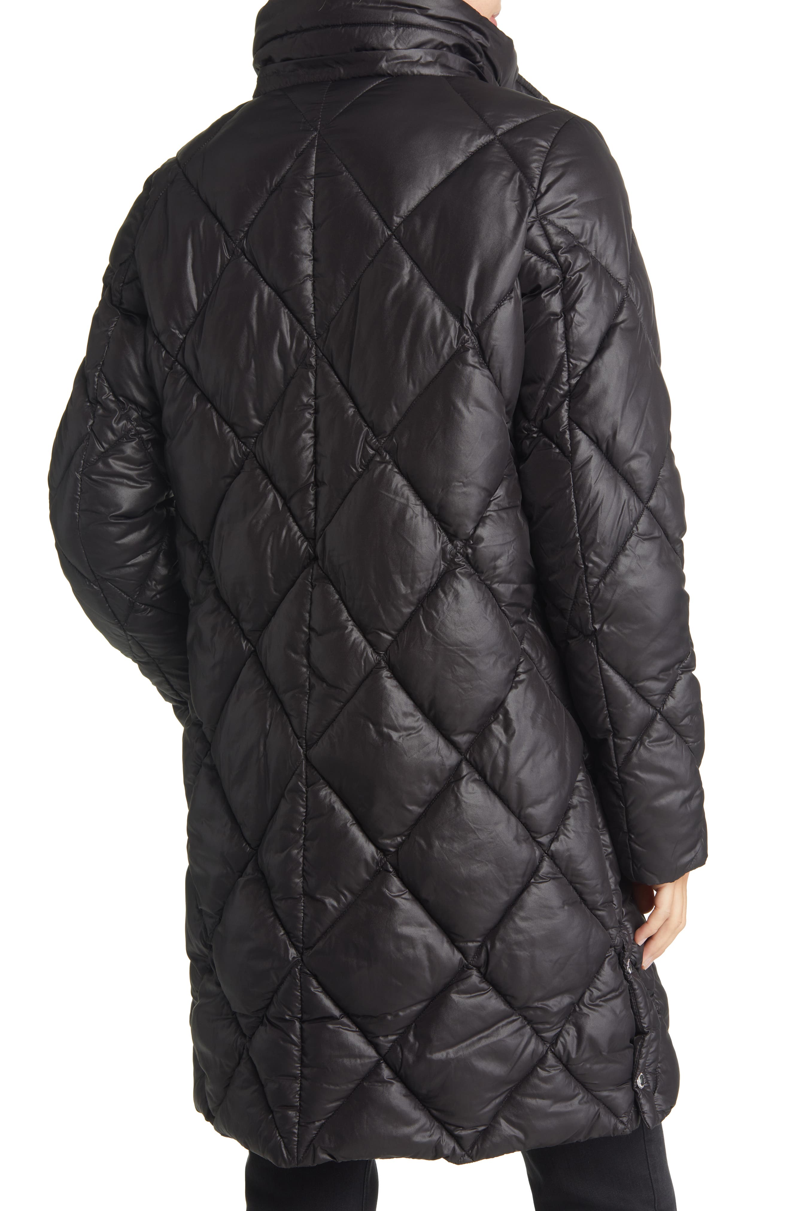 Sam Edelman Longline Hooded Quilted Puffer Jacket | Nordstromrack