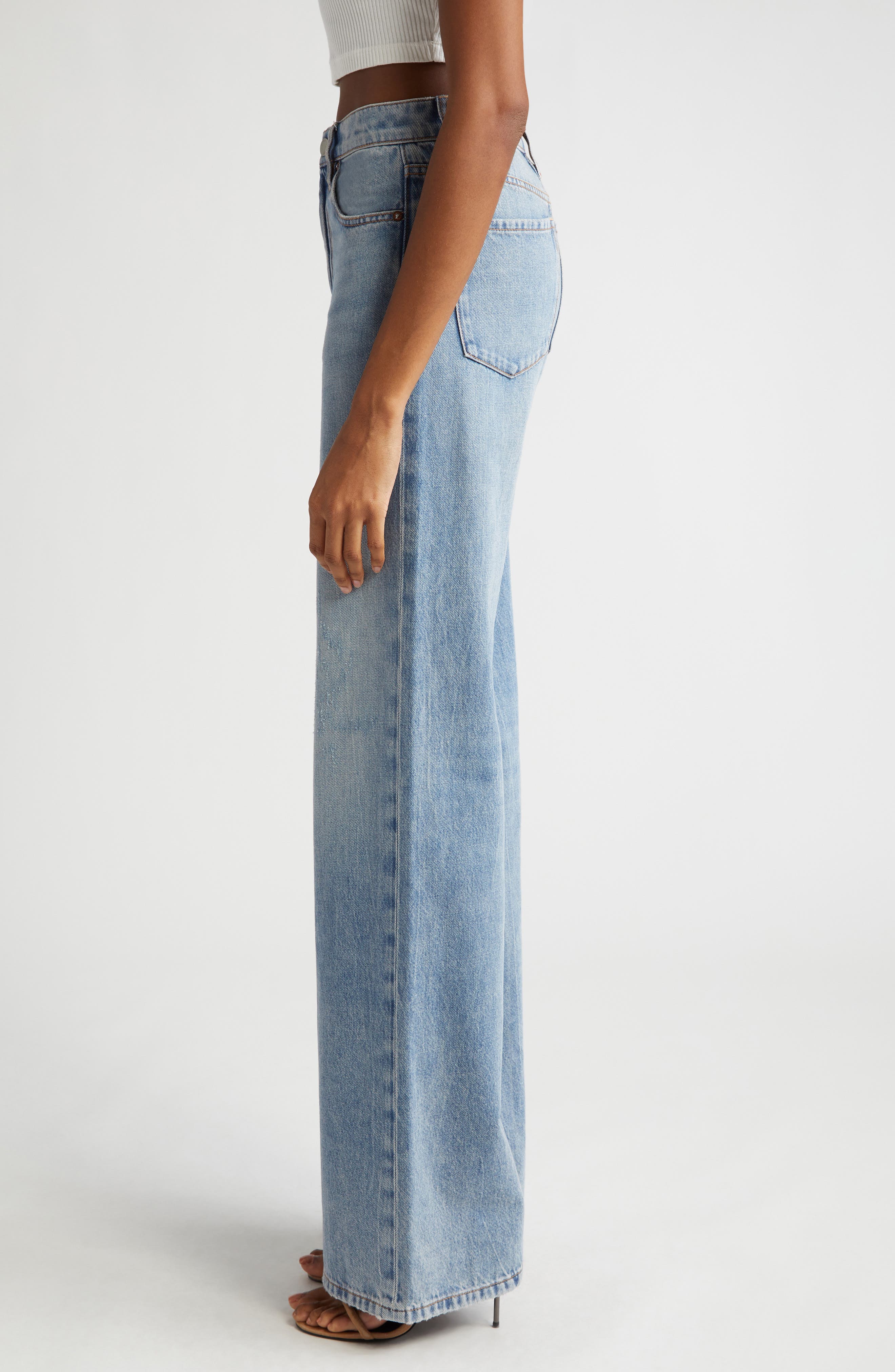 Alice + Olivia Weezy Wide Leg Jeans | Nordstrom