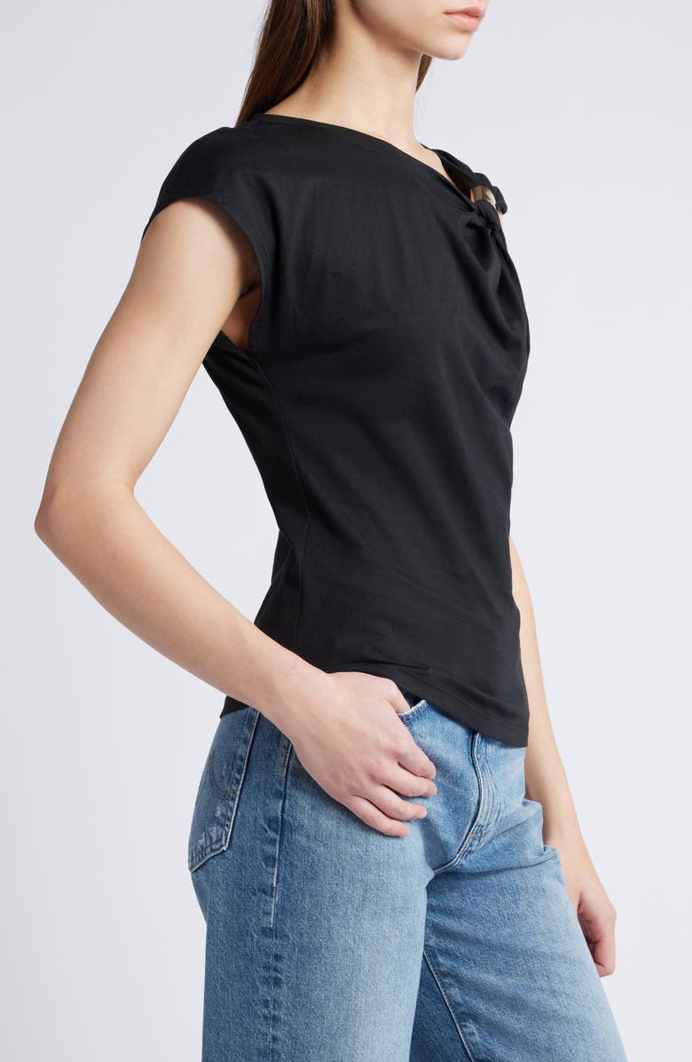 Pixie Market Olympia Twist Accent Cotton T-Shirt | Nordstromrack