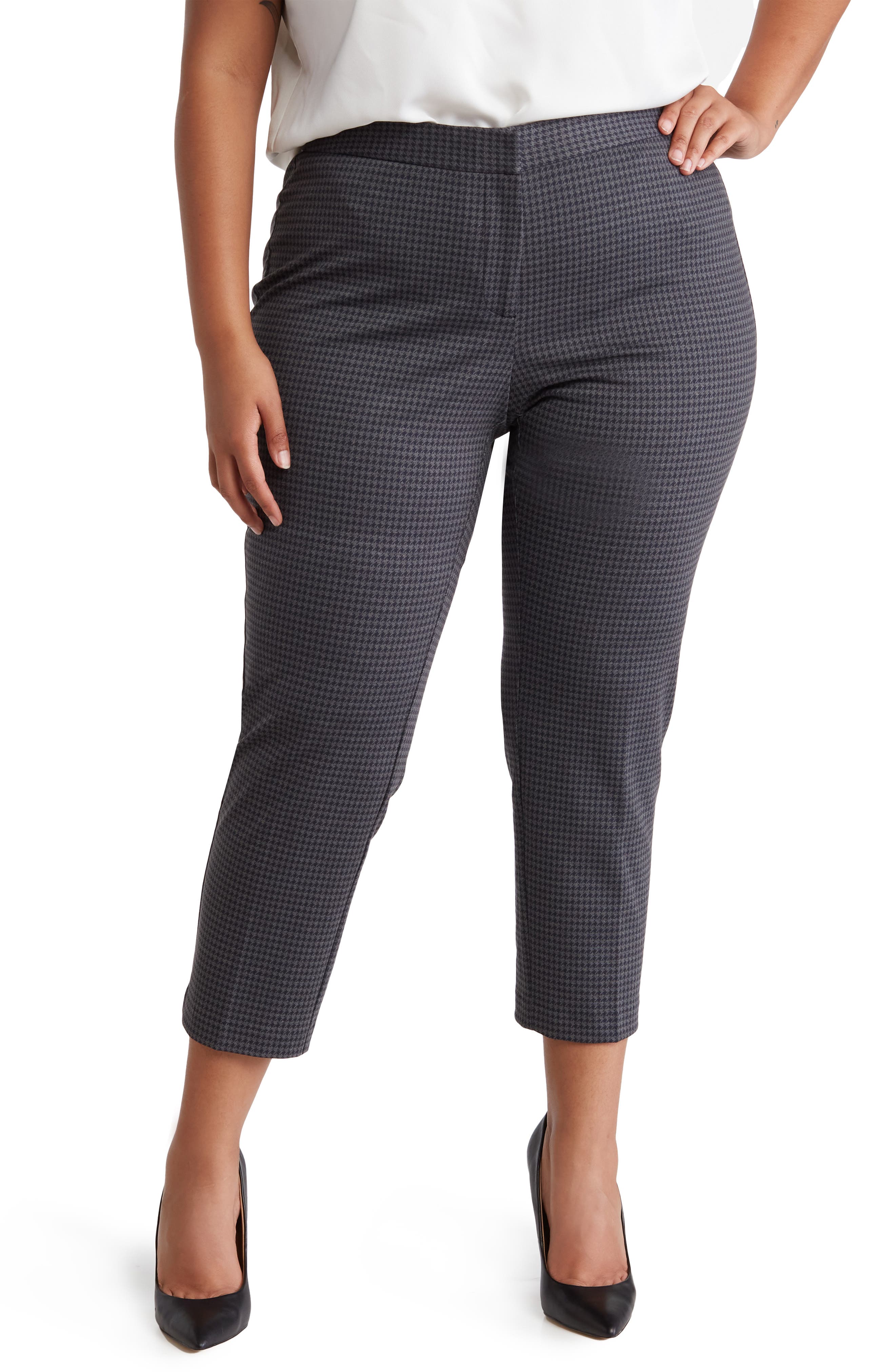 Amanda & Chelsea Mini Houndstooth Crop Pants | Nordstromrack