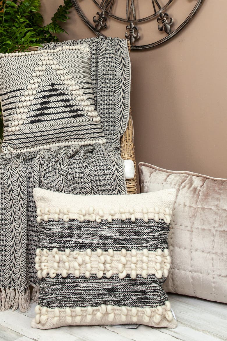 Lily Transitional Blue 52" x 67" Woven Handloom Throw | Nordstromrack