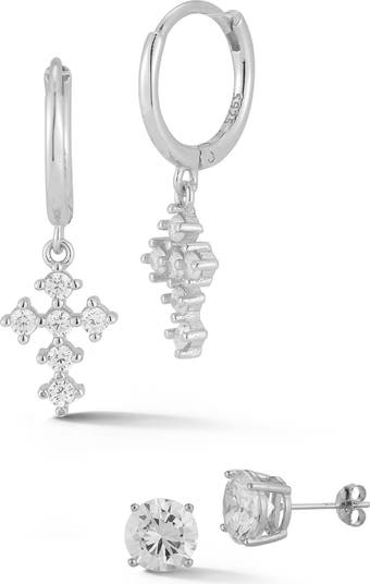 GLAZE JEWELRY Set Of 2 Cubic Zirconia Earrings | Nordstromrack