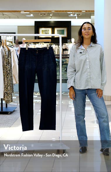 Liverpool Los Angeles Hannah Patch Pocket Flare Jeans | Nordstrom