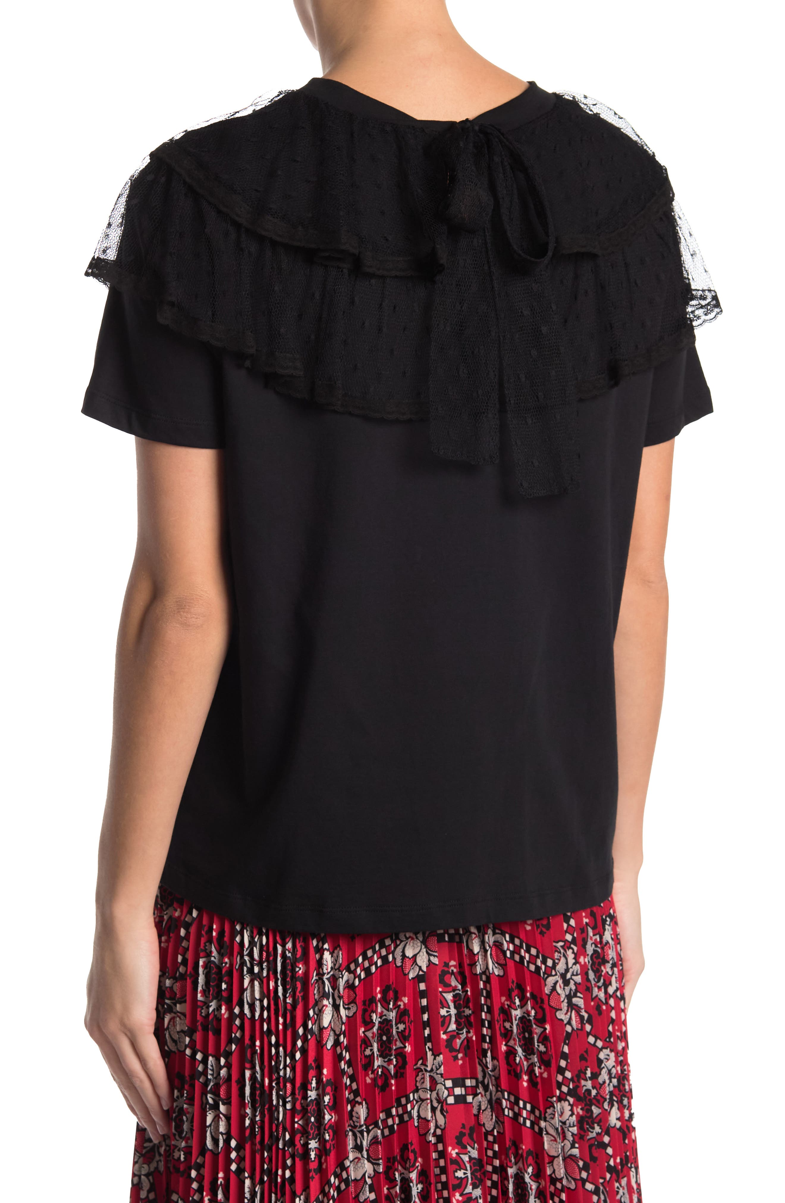 RED Valentino Lace Ruffle T-Shirt | Nordstromrack