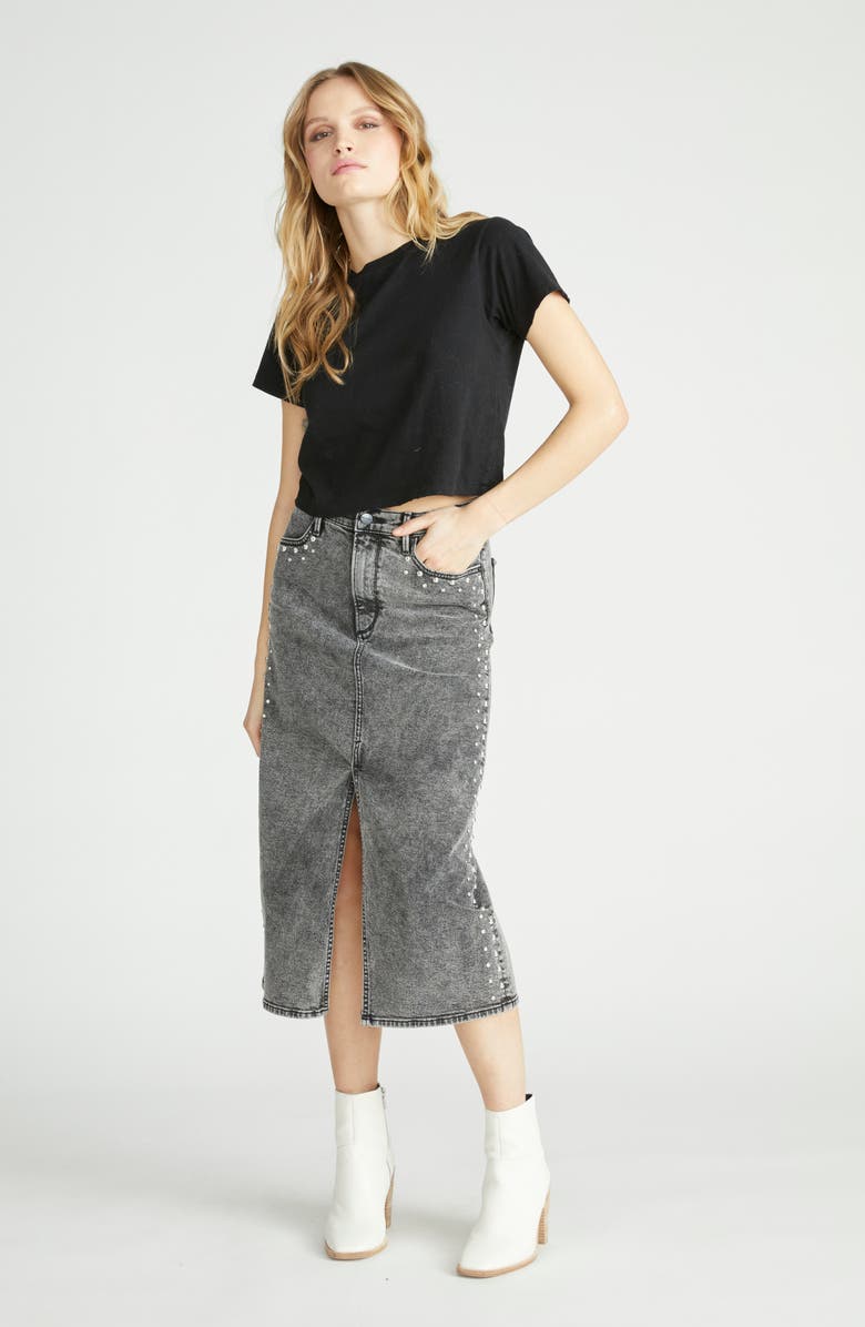 Driftwood Piper Crystal Midi Denim Skirt | Nordstromrack