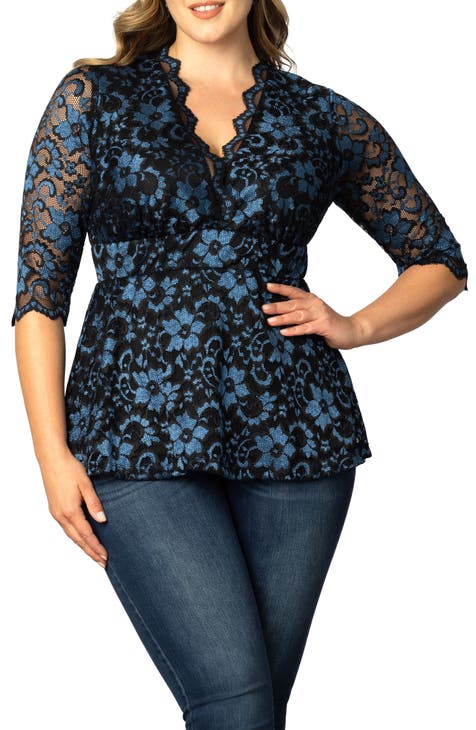 Blue Plus-Size Blouses | Nordstrom
