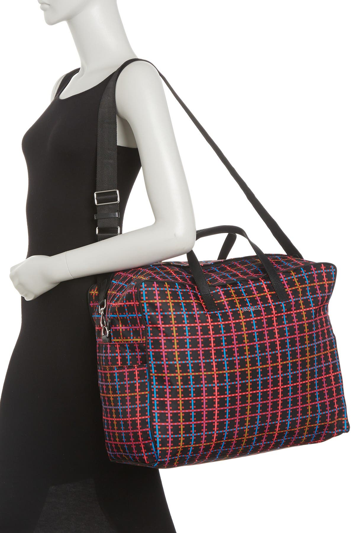 COCCINELLE Borsa Tess St. Tartan Plaid Print Weekend Bag | Nordstromrack