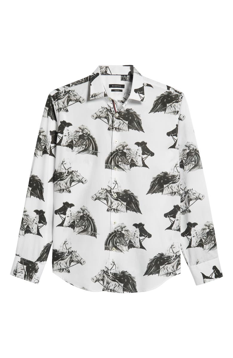 Bugatchi Shaped Fit Print Sport Shirt | Nordstromrack