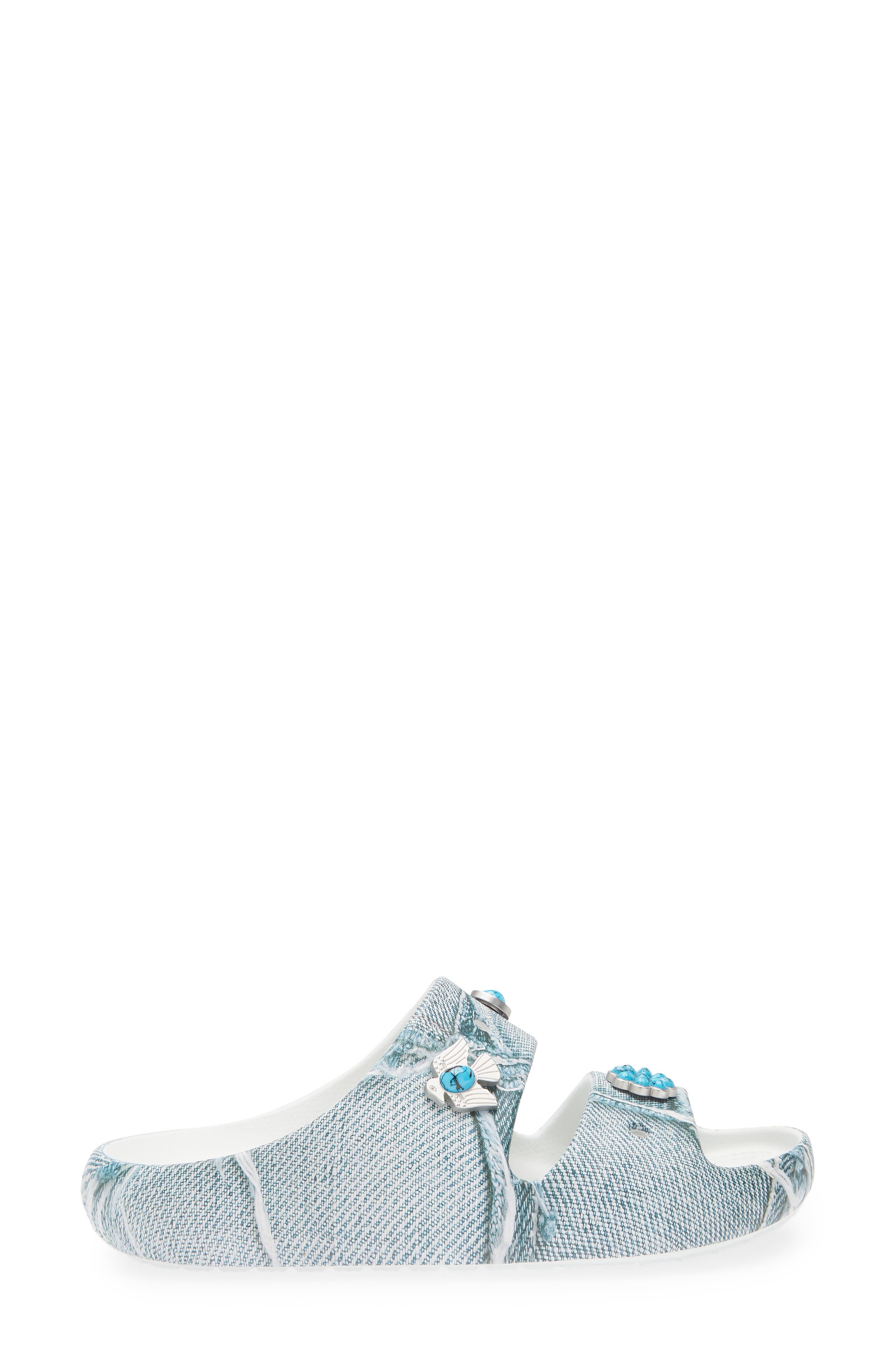 CROCS Gender Inclusive Classic Denim 2.0 Slide Sandal | Nordstromrack