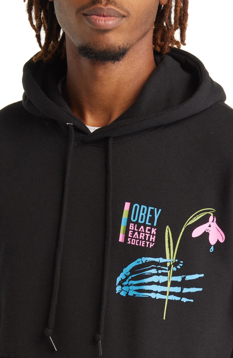 Obey Black Earth Society Graphic Hoodie | Nordstromrack