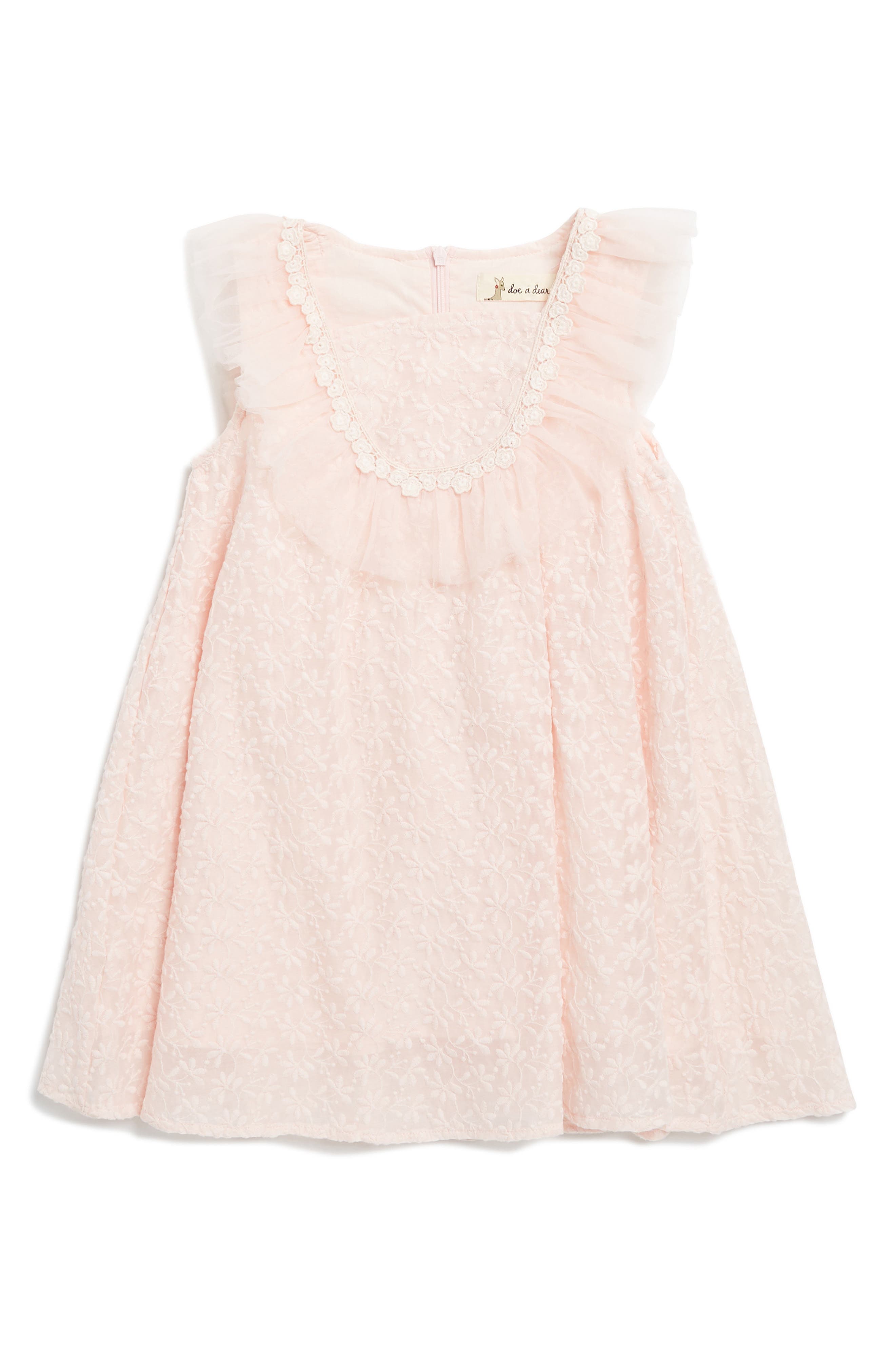 Doe A Dear Kids' Floral Embroidered Bib Dress | Nordstromrack