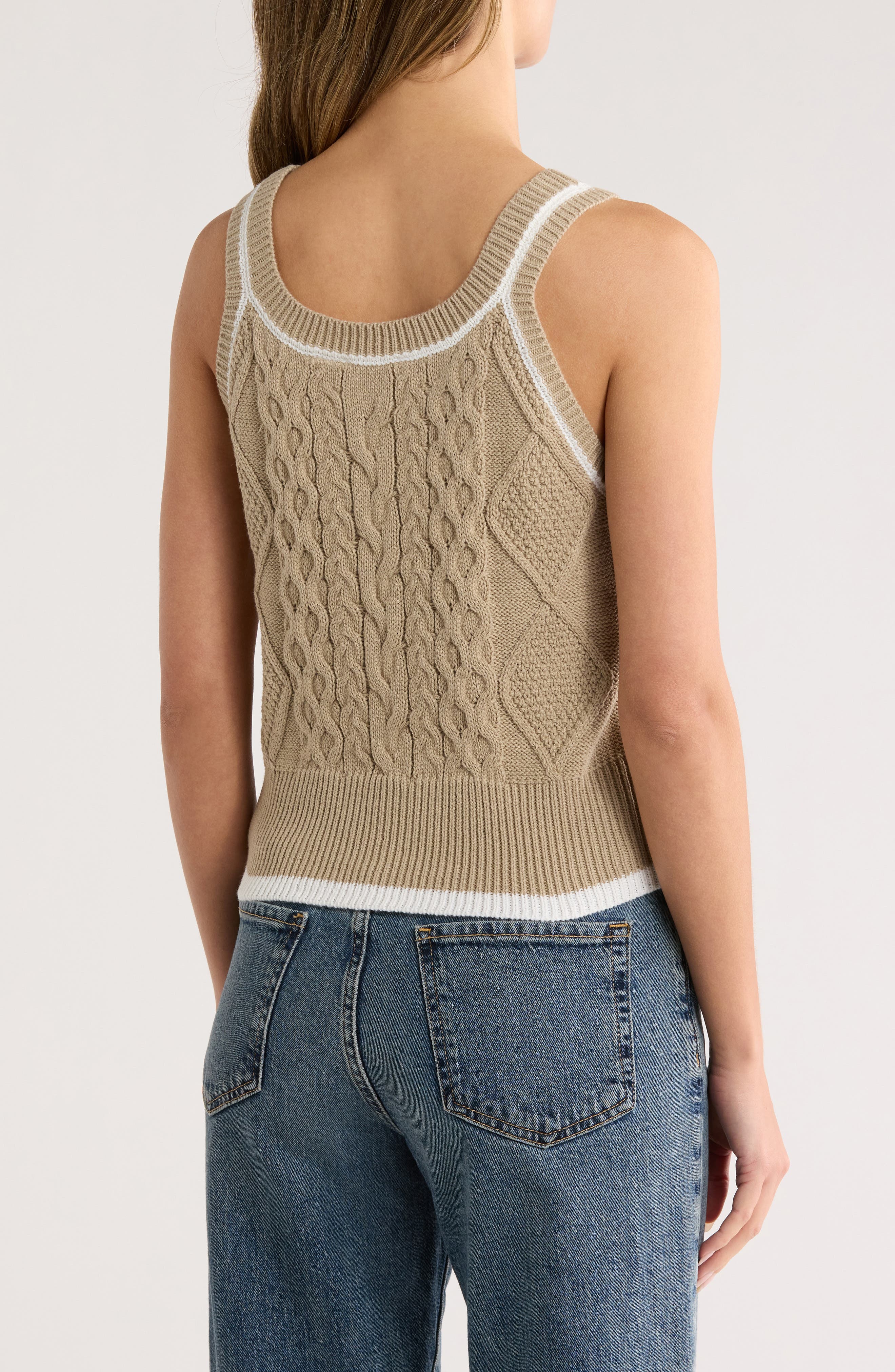 INTERNATIONAL DESIGNER Cable Knit Camisole Sweater | Nordstromrack