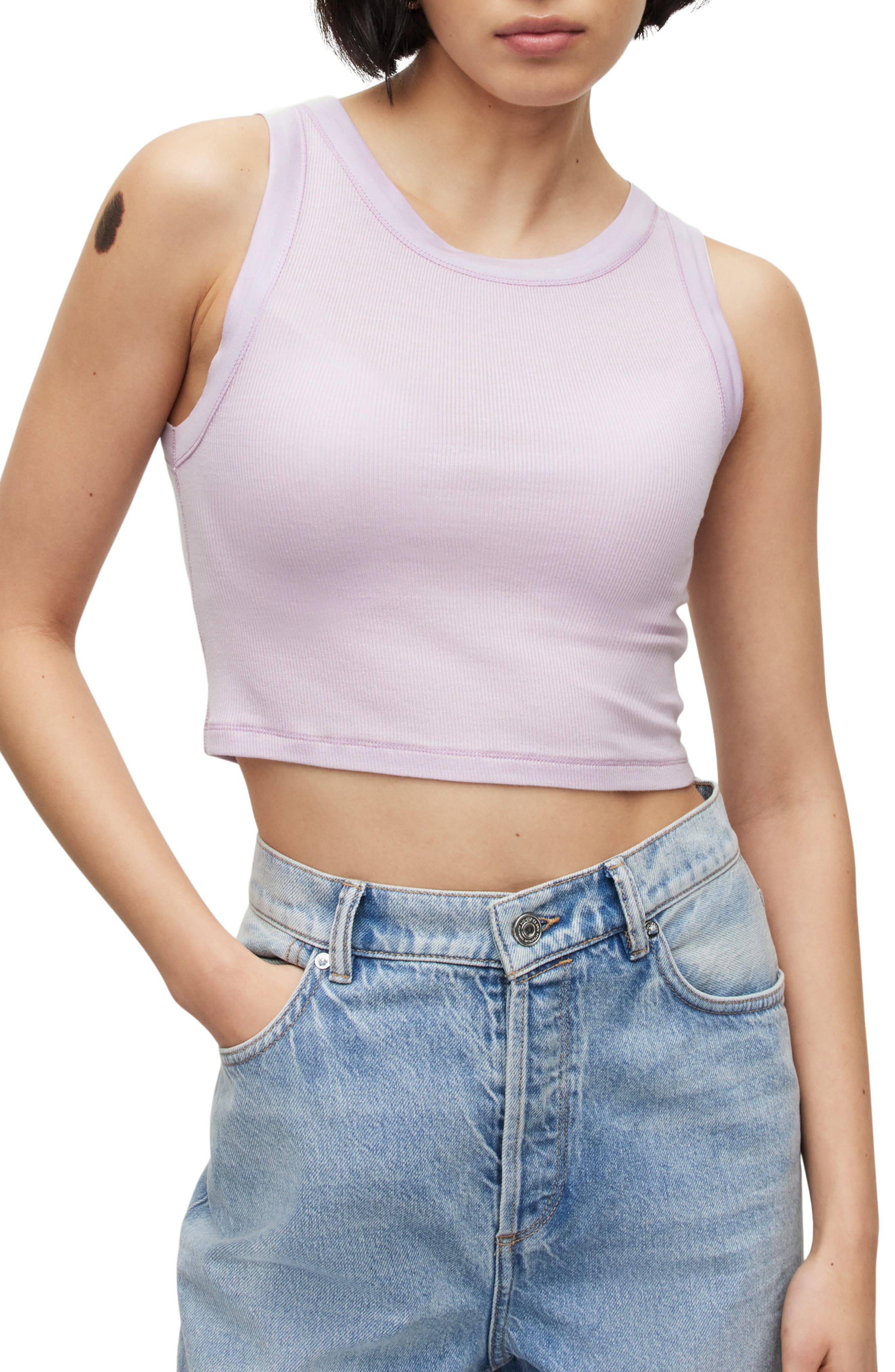 AllSaints Rina Stretch Crop Tank | Nordstrom