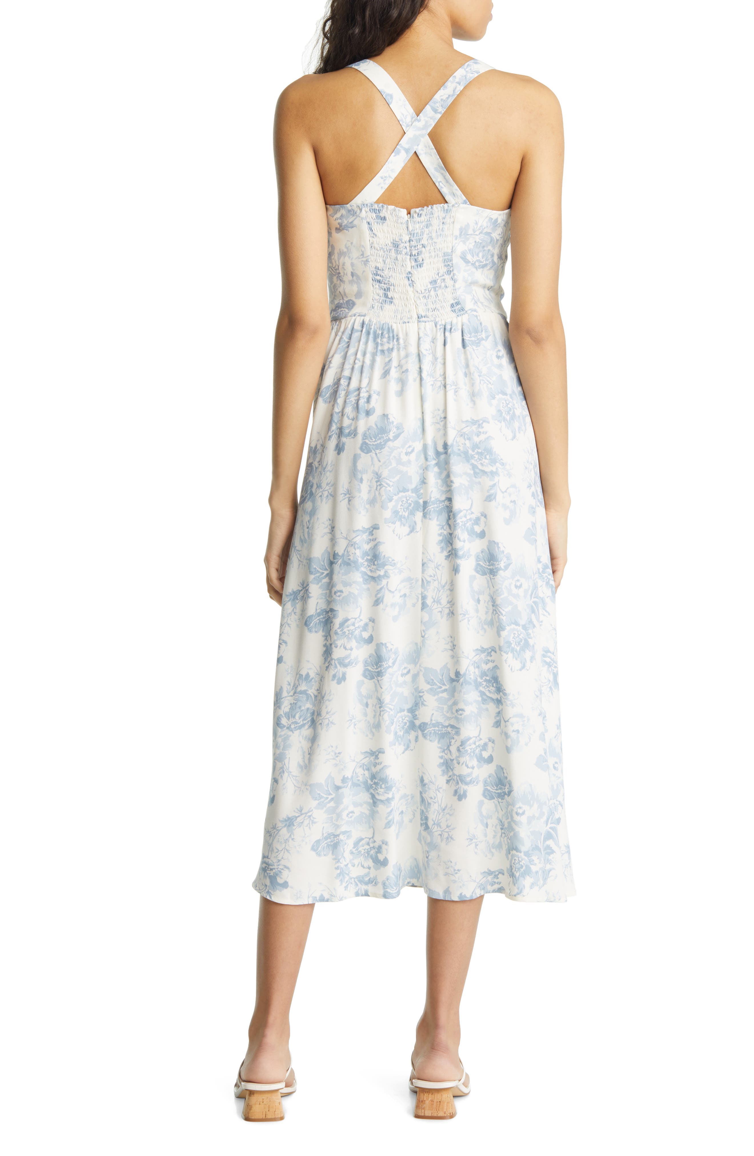 Reformation Brixton Floral Print Cross Back Sundress | Nordstrom