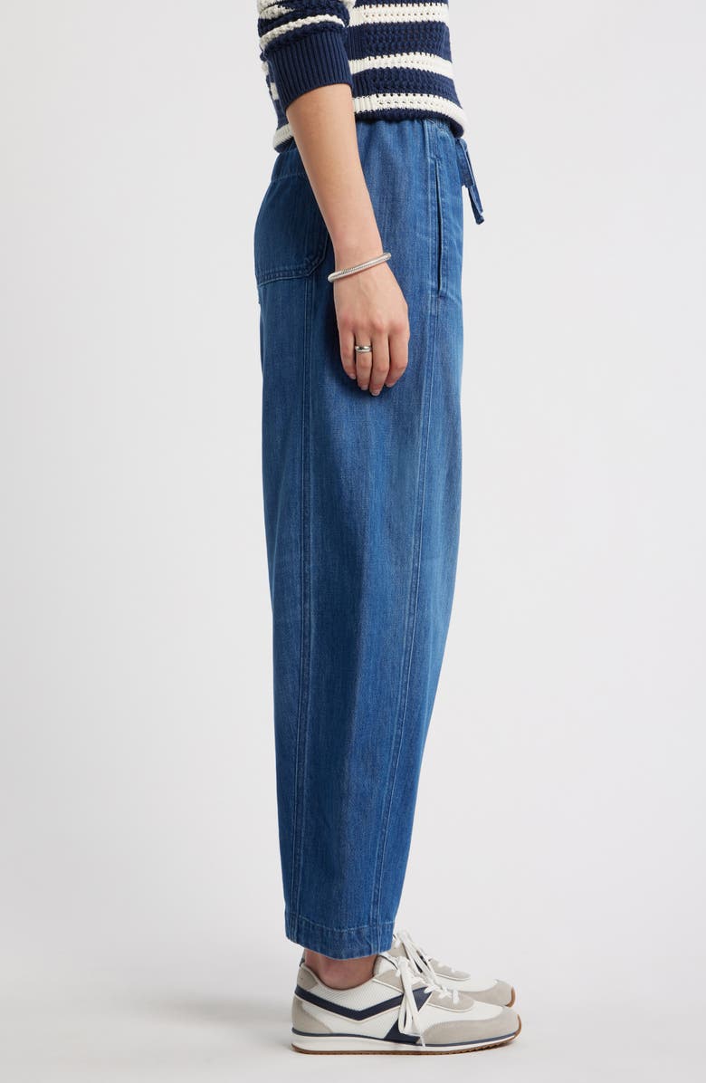 Caslon® Pull-On Chambray Ankle Barrel Leg Pants | Nordstrom