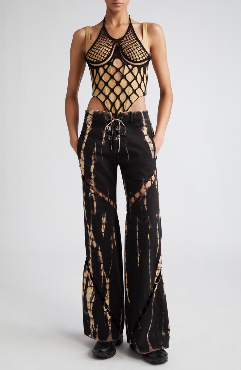 Dion Lee Tie Dye Spiral Laced Denim Pants | Nordstromrack