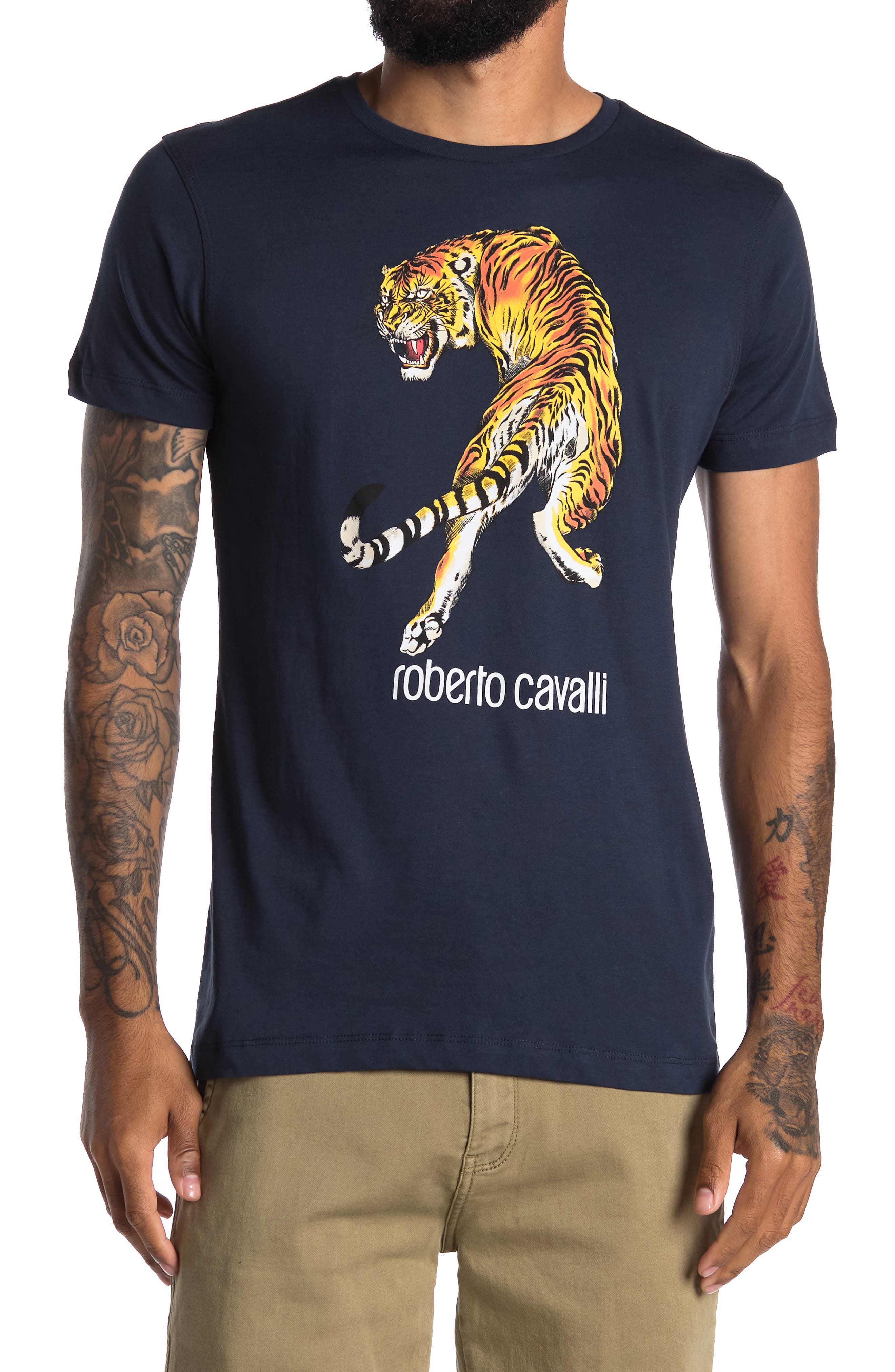 Roberto Cavalli Tiger Logo Print T-Shirt | Nordstromrack