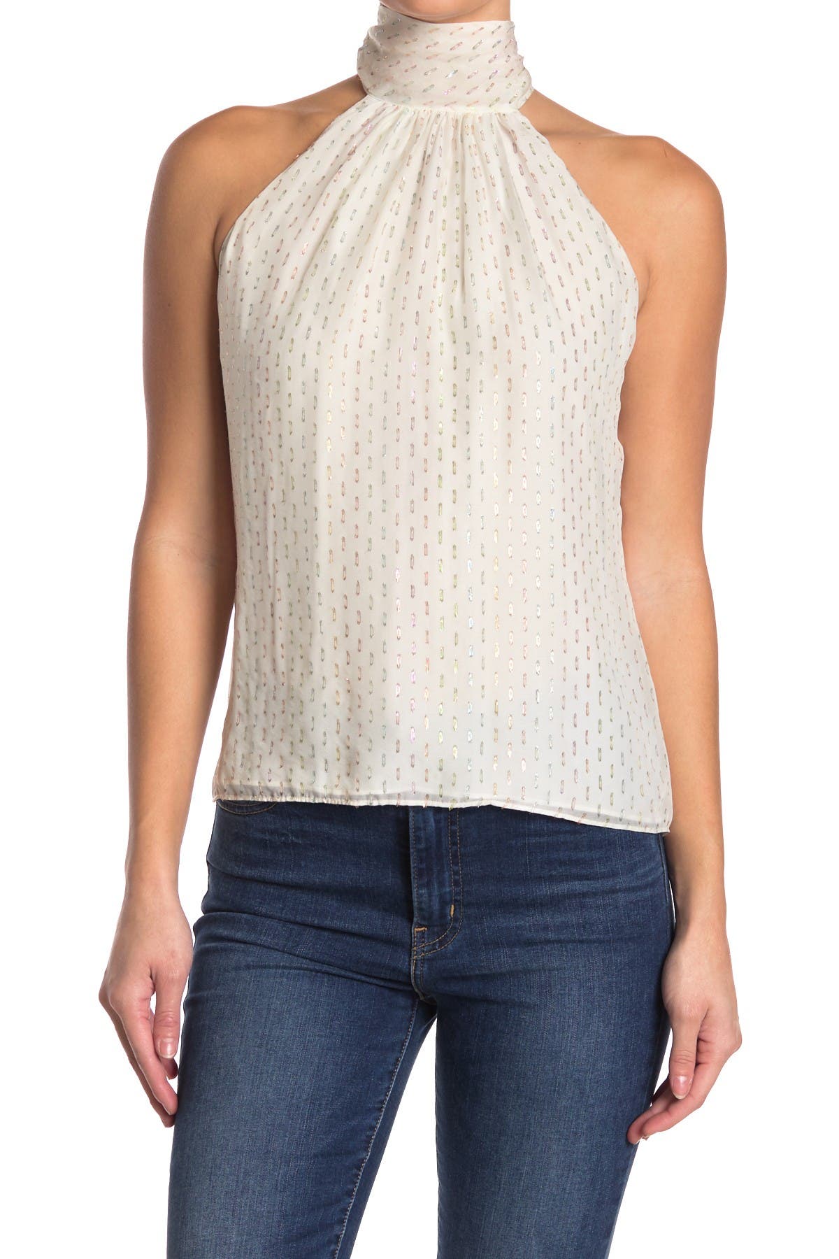 Lori Metallic Stitch Halter Neck Top (Women) | Nordstromrack