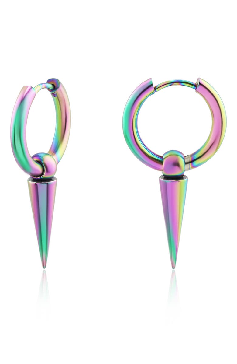REBL Gender Inclusive Rowan Spike Drop Huggie Hoop Earrings | Nordstromrack