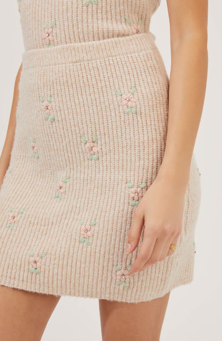 ASTR the Label Tea Party Crystal Detail Knit Skirt | Nordstromrack