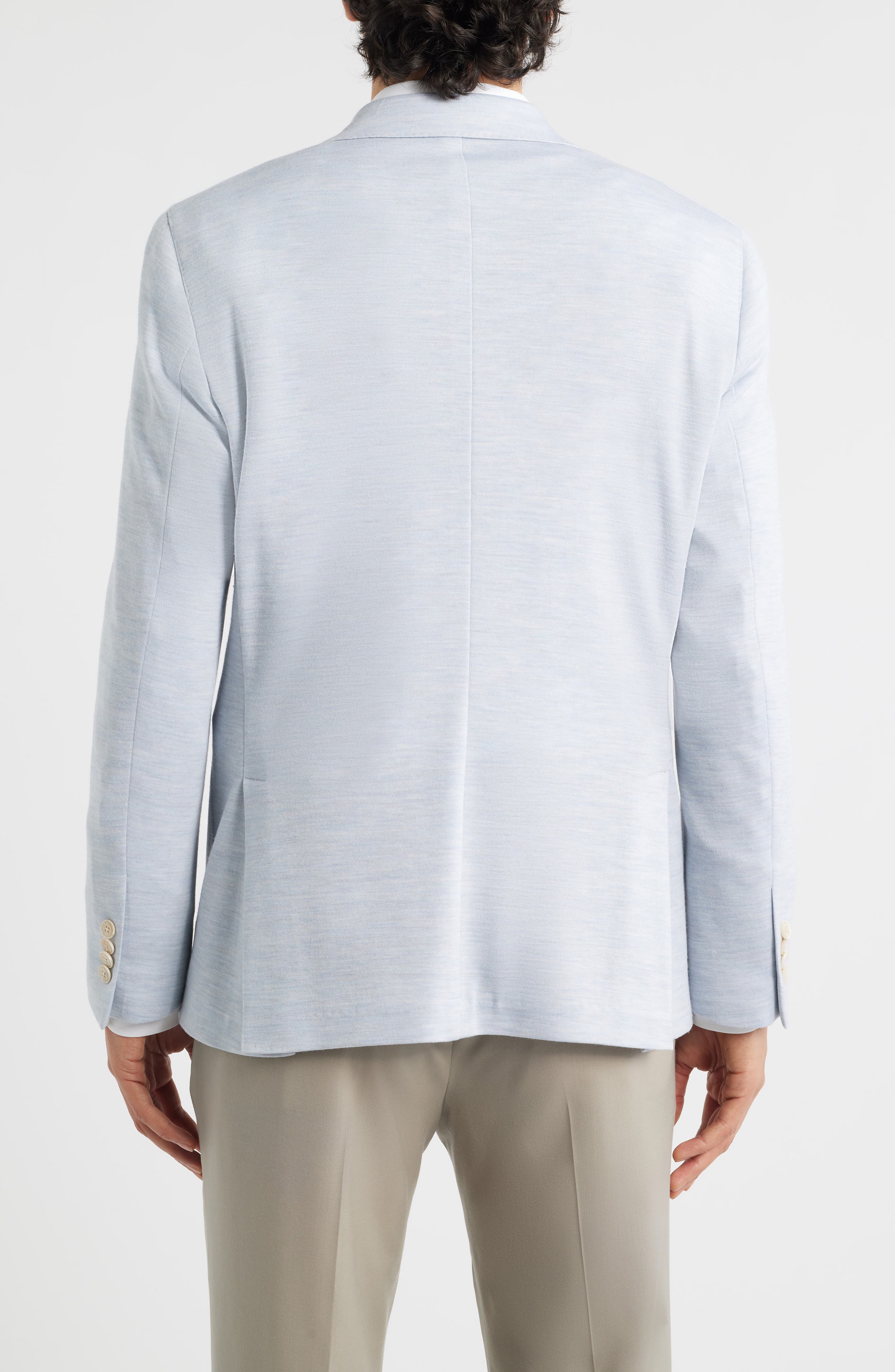 Jack Victor Hall COMFORTWEAR™ Light Blue Mélange Knit Wool Double ...