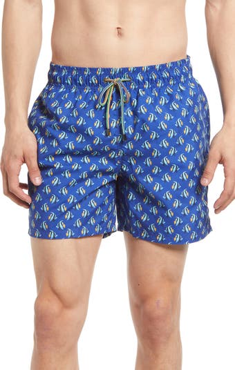 Bugatchi Tropical Fish Print Swim Trunks | Nordstromrack