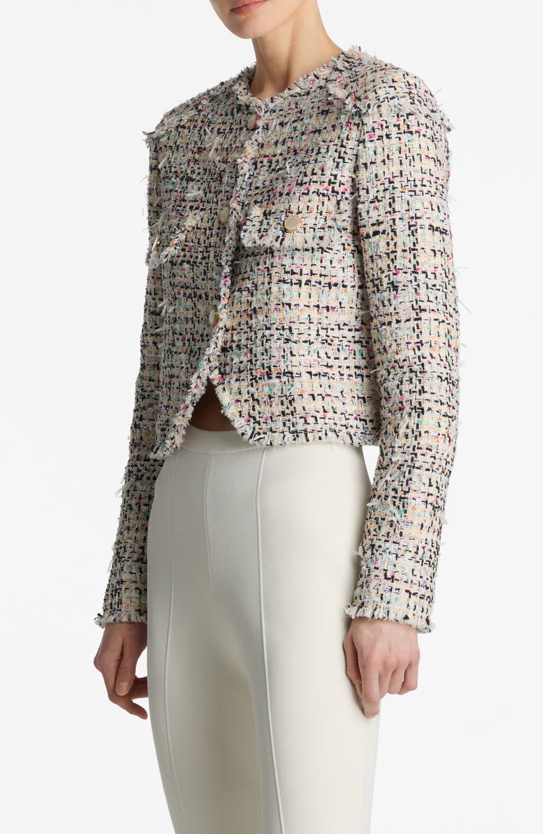 ST. JOHN Multicolor Eyelash Tweed Crop Jacket | Nordstrom