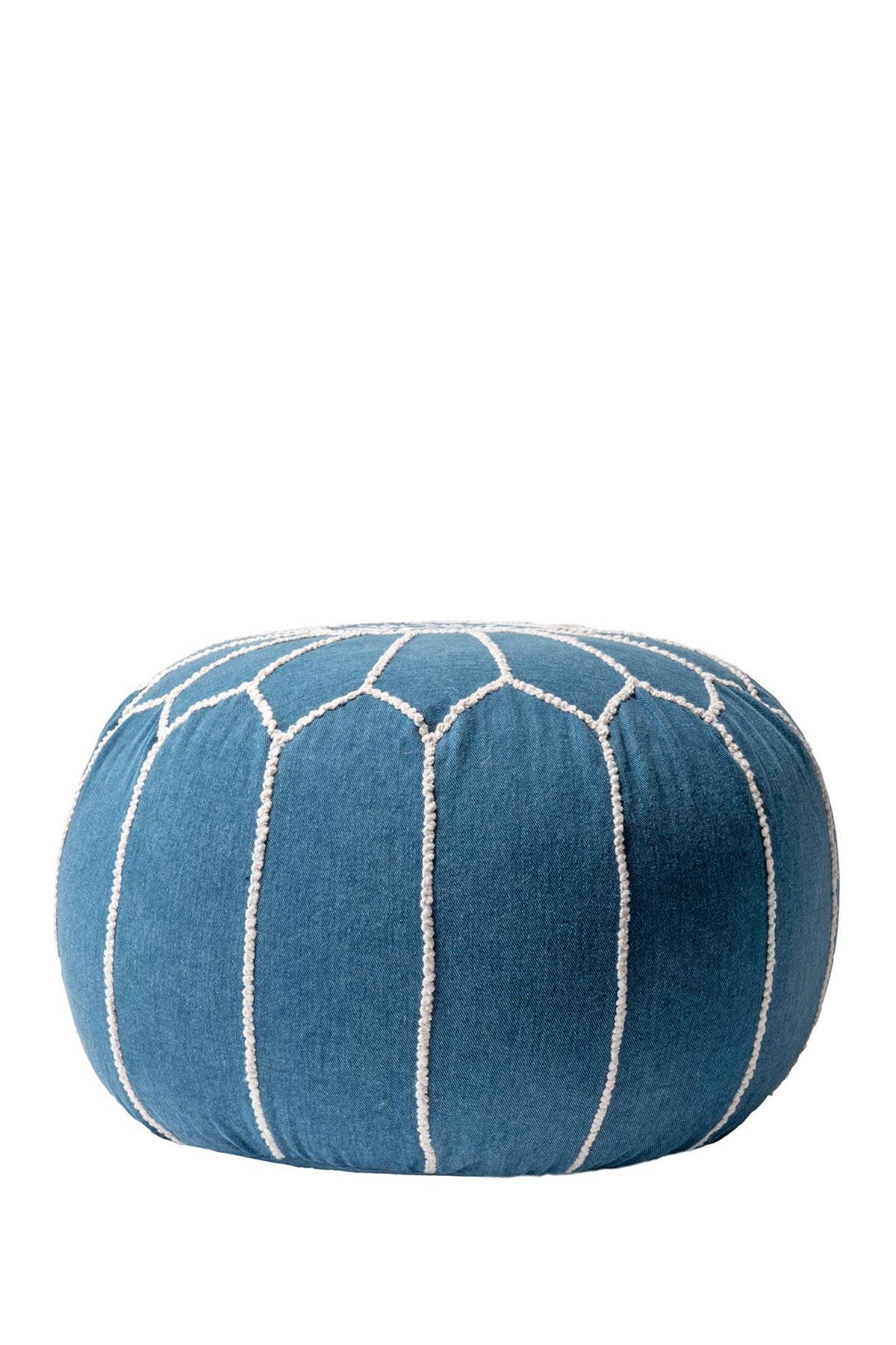 NULOOM Classic Moroccan Cotton Ottoman Pouf - Blue | Nordstromrack