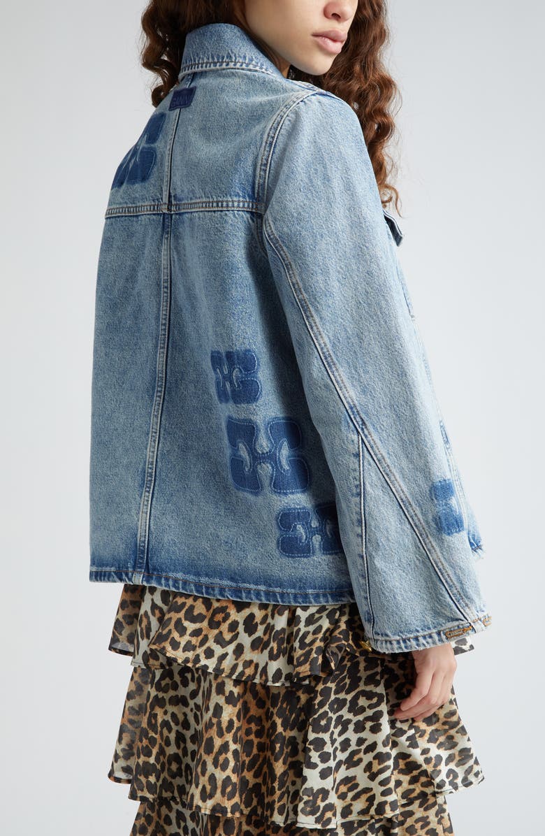 Ganni Patch Denim Trucker Jacket | Nordstromrack