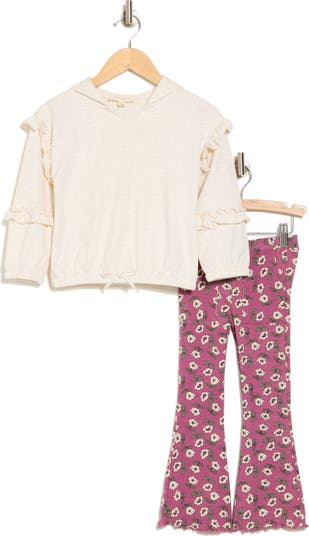Jessica Simpson Kids' Ruffle Hoodie & Bell Bottom Pants | Nordstromrack