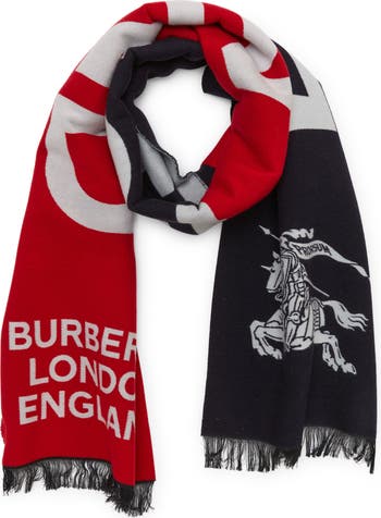 Burberry England Football Wool & Silk Scarf | Nordstrom